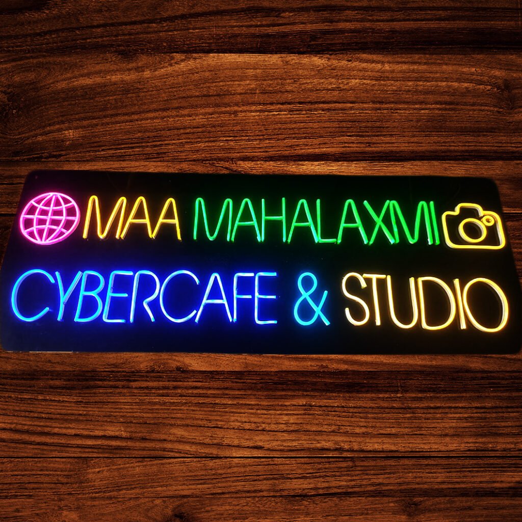 DigitalGlow Neon Sign Board For Cyber Cafe and Studio - A1Kharido.com